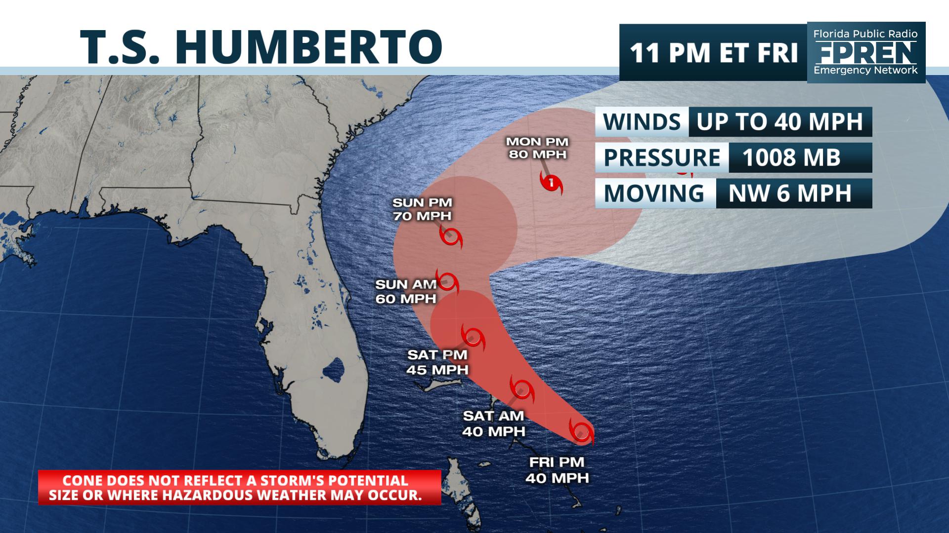Tropical Storm Humberto Advisory 6 | Florida Storms