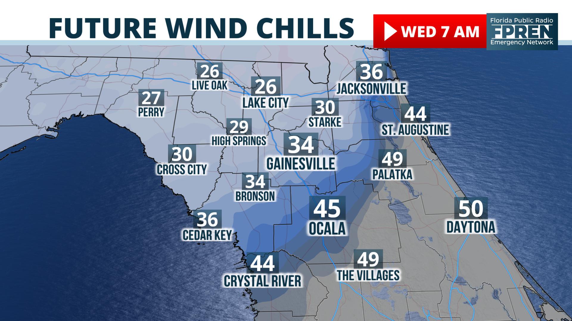 Subfreezing Temperatures and Wind Chills Expected Wednesday Morning ...