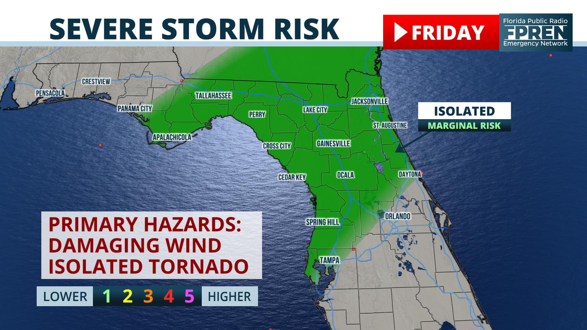 Heavy Rain, Thunderstorms Likely in North and Central Florida Friday ...