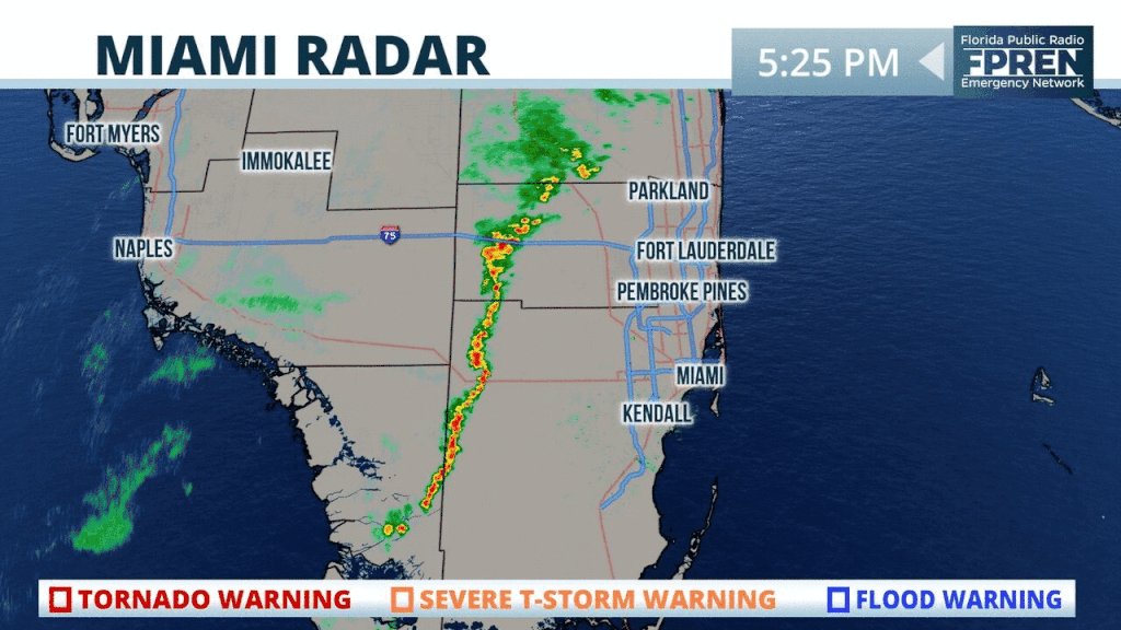 The line of t-storms we've been tracking all day is now approaching # ...