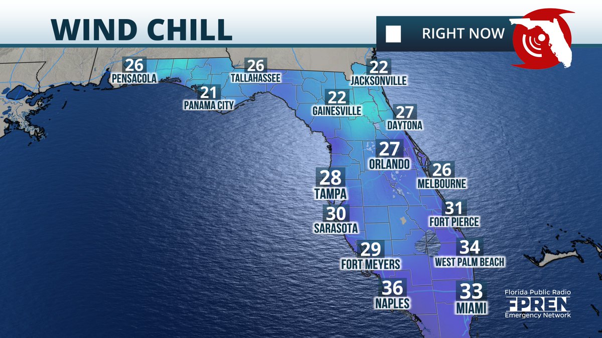 Reminder: a Wind Chill Advisory is in effect for the entire #Florida ...
