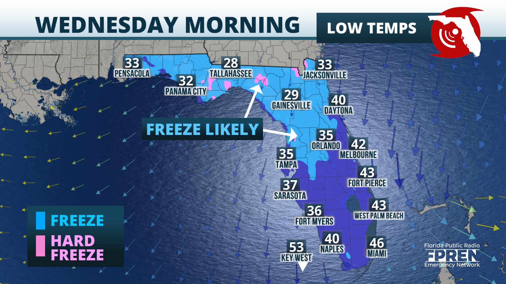 Coldest Air in Two Years Headed for Florida Peninsula | Florida Storms