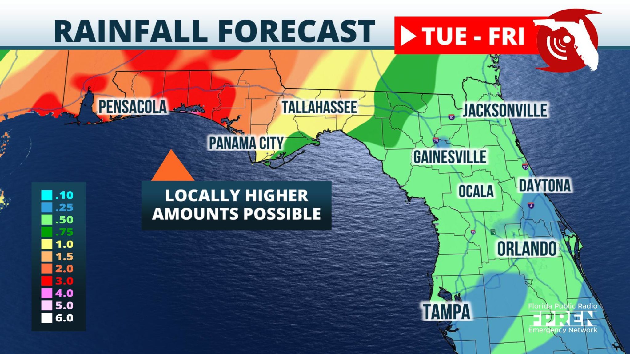 Wind Damage Risk, Heavy Rain to Spread Across Florida from Approaching Storm | Florida Storms