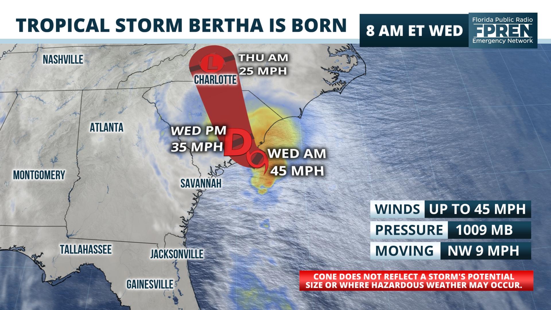Tropical Storm Bertha Forms Just Before Coming Ashore in South Carolina ...