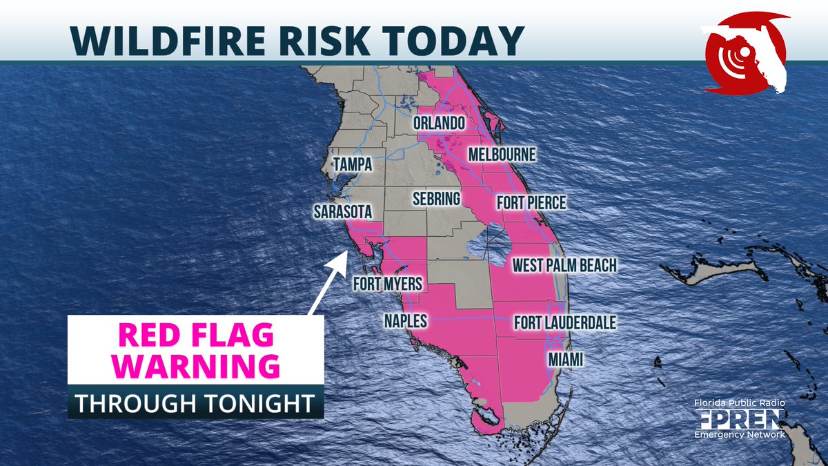Low humidity and gusty winds are expected across #CenFla and #SoFla ...