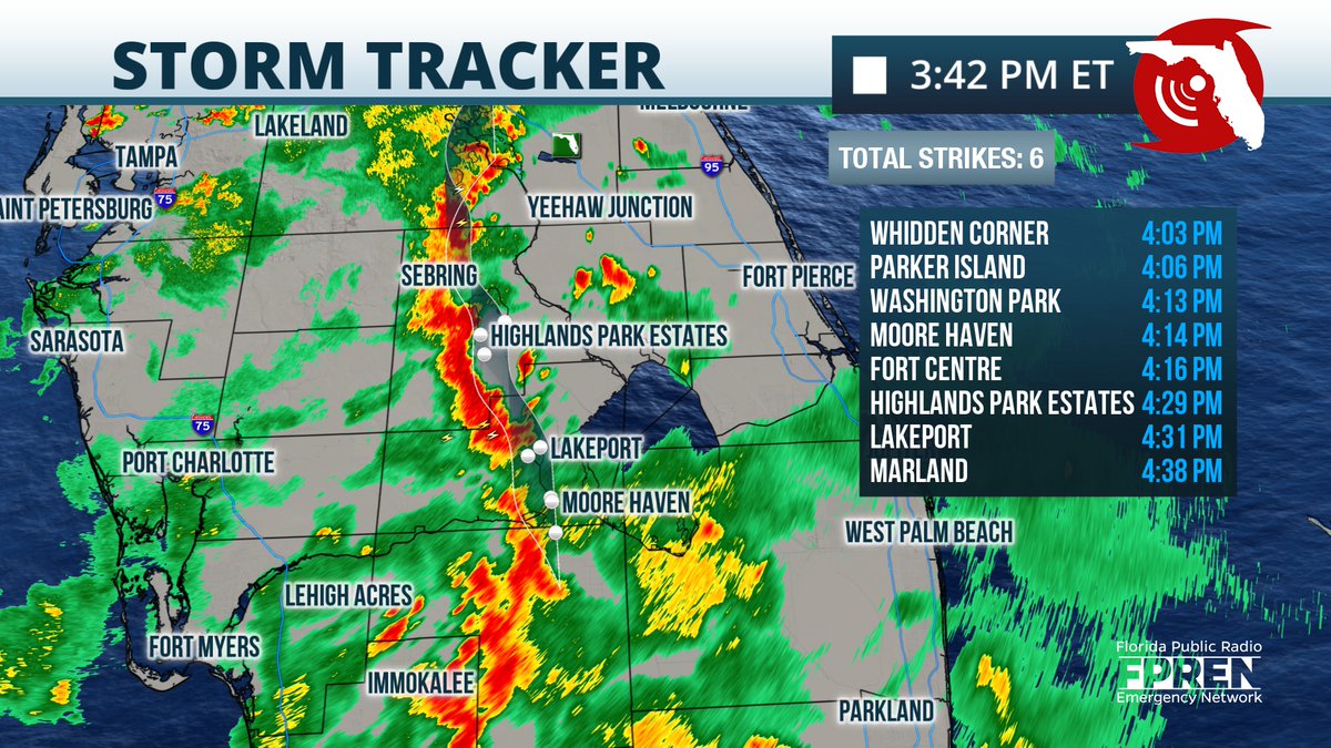 A Long Line Of Showers And Thunderstorms Is Moving Northward Through