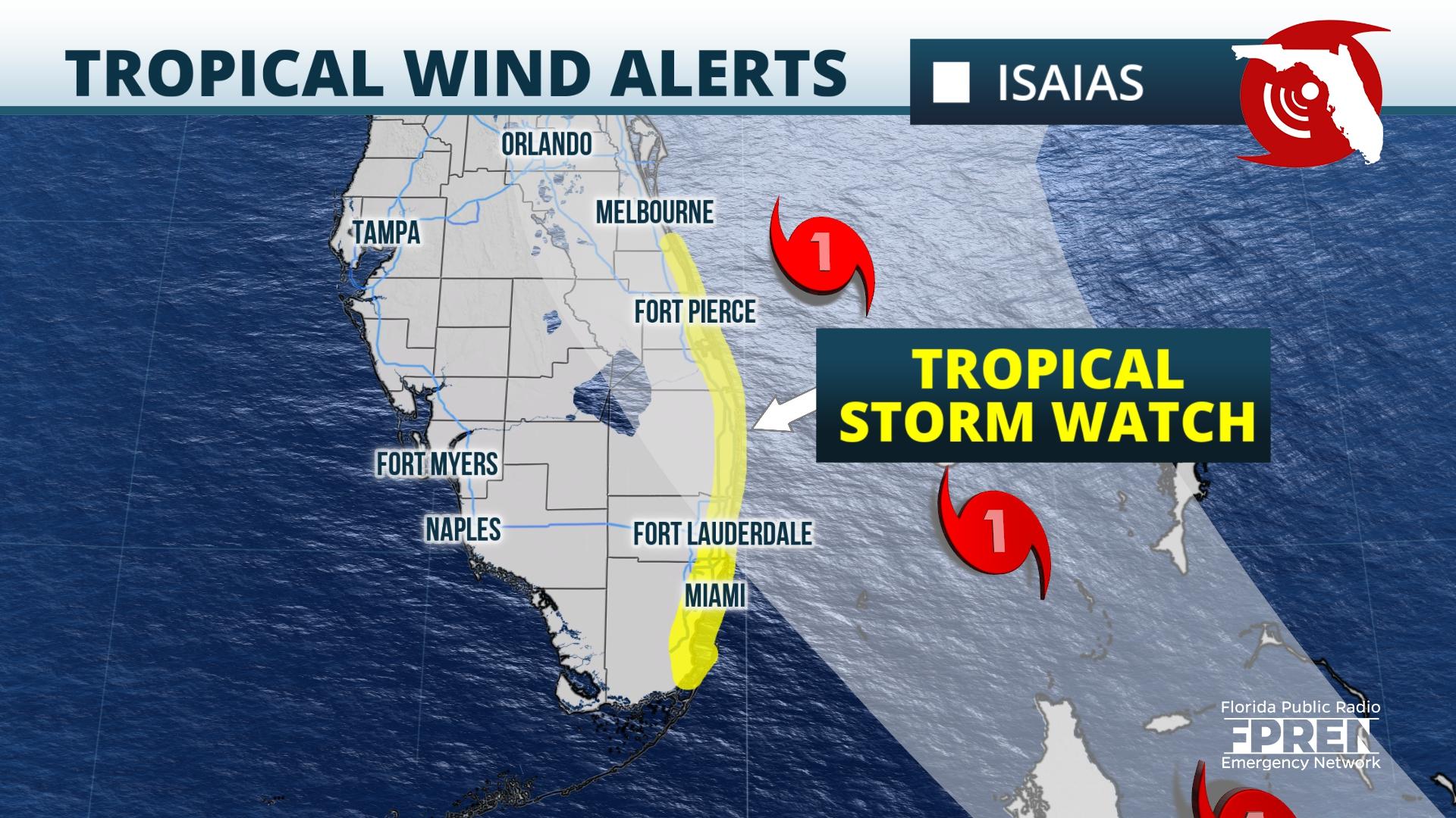 Tropical Storm Watch Issued for South Florida Ahead of Isaías This ...