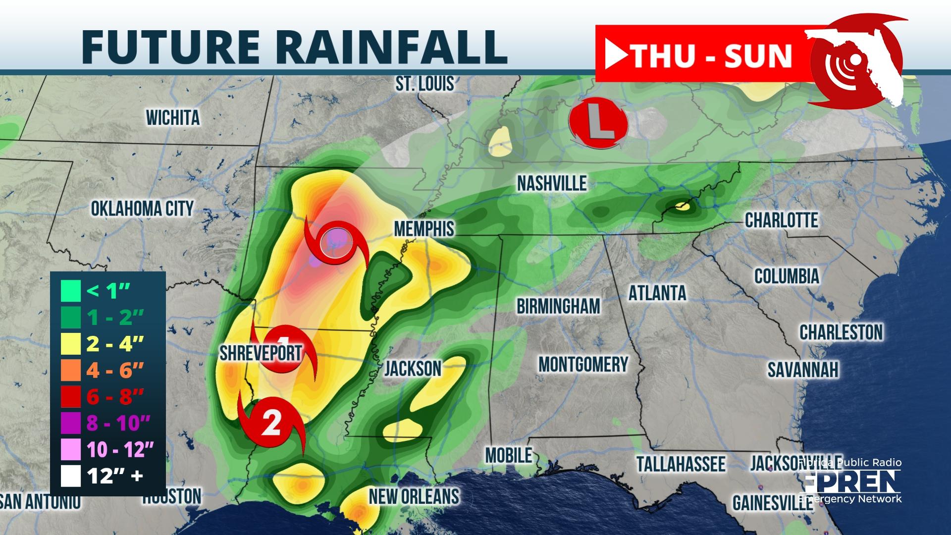 Laura Spreading Damaging Winds and Flash Flooding Well Inland | Florida ...