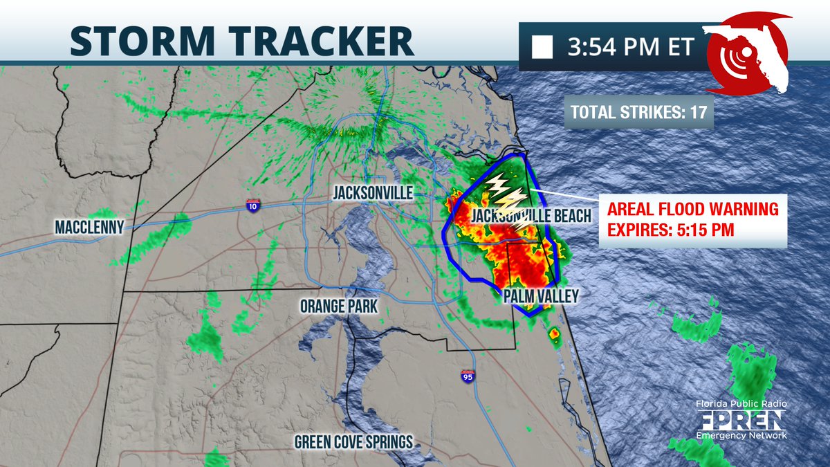 An Areal Flood Warning has been issued for #Duval and #StJohns County ...
