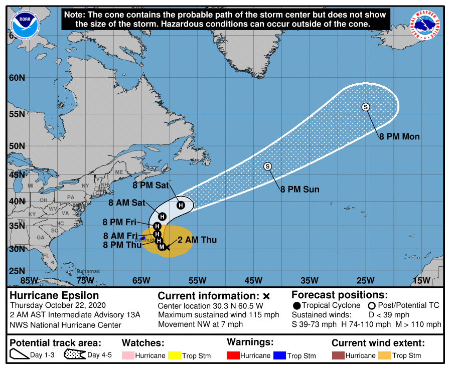 Hurricane Epsilon Advisory 13A | Florida Storms