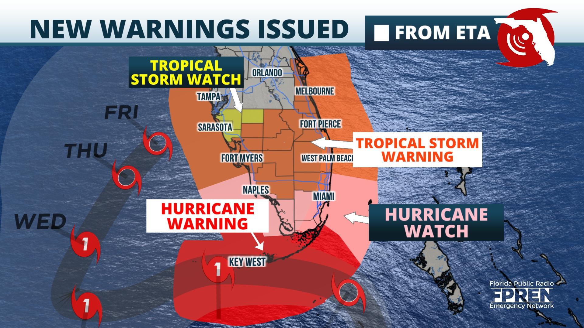 Tropical Storm Eta is Now Crossing the Florida Keys | Florida Storms