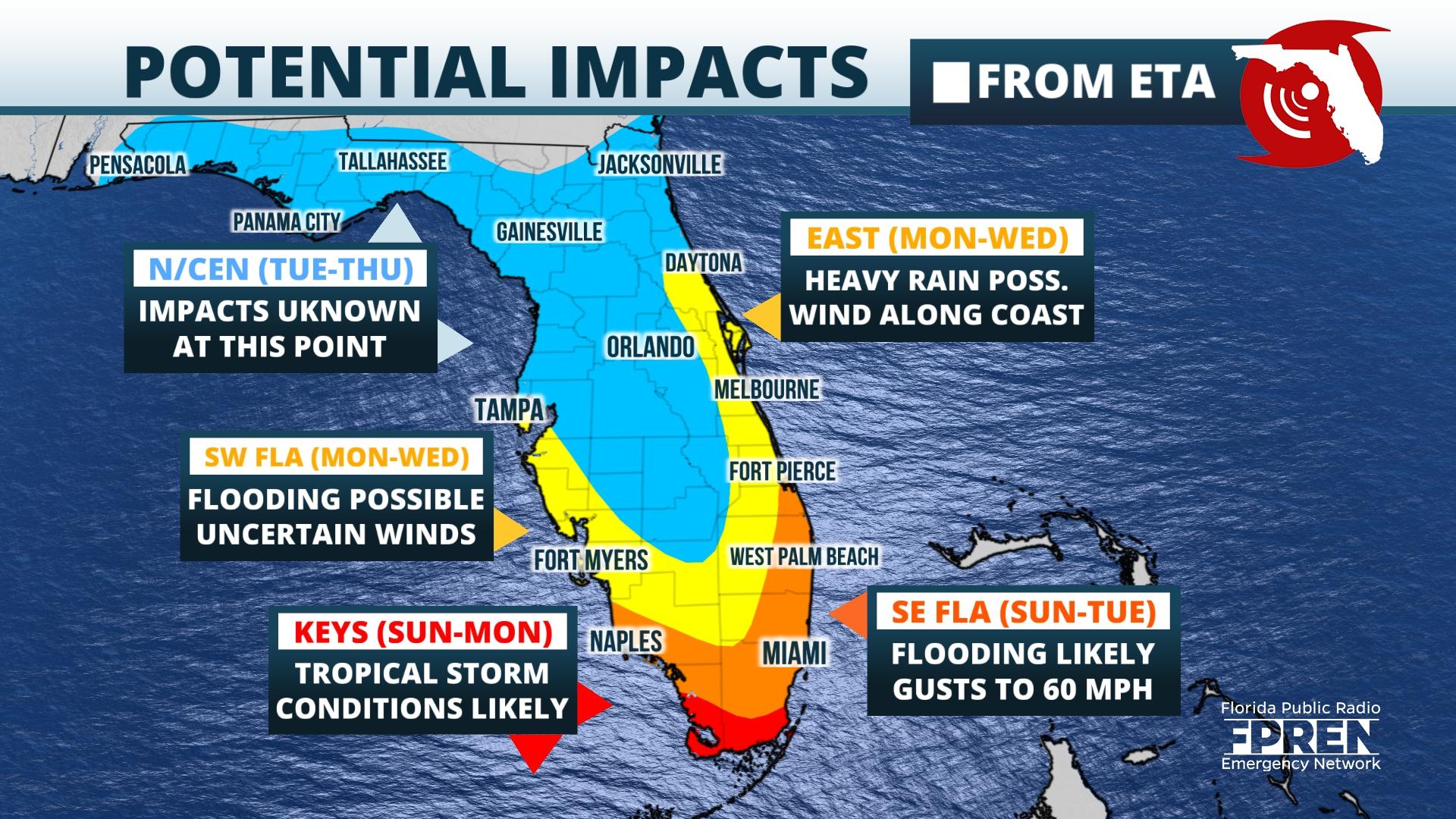 Tropical Storm Watch Issued for South Florida Ahead of Eta | Florida Storms