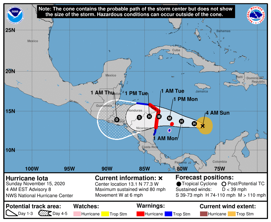 Hurricane Iota Advisory 8 | Florida Storms