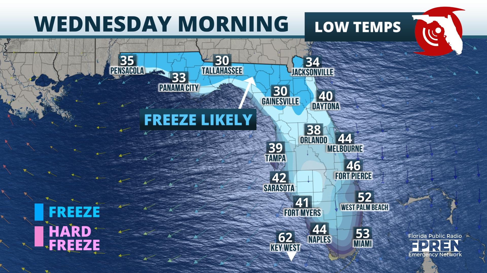 First Freeze of the Season Expected in Florida Panhandle Tonight ...