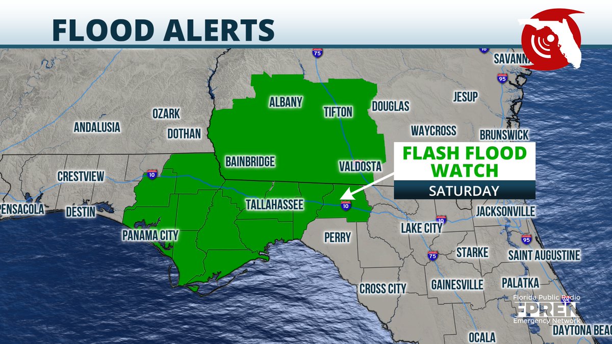 A Flash Flood Watch is in effect from Saturday morning through Saturday ...