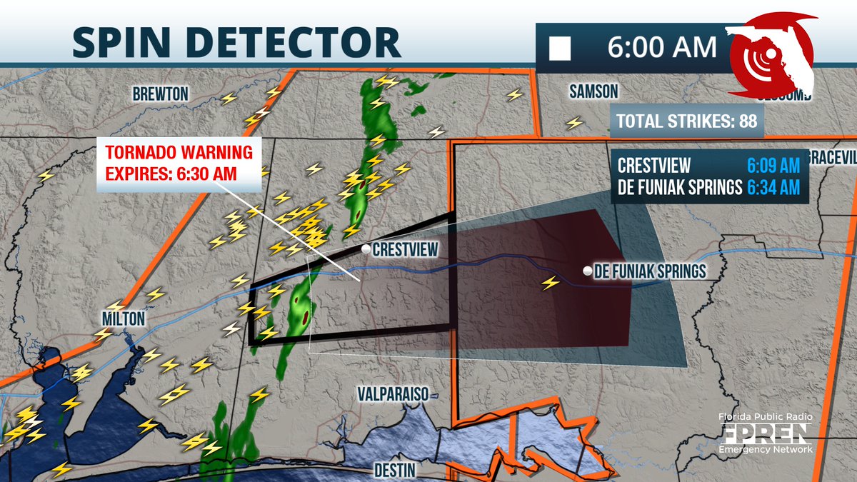 Possible tornado detected by radar tracking along I-10 toward south ...