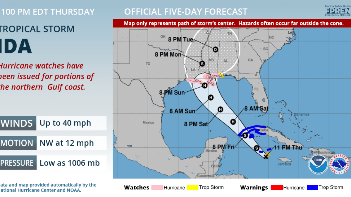 Hurricane and Storm Surge Watch Issued for Central Gulf Coast Ahead of ...
