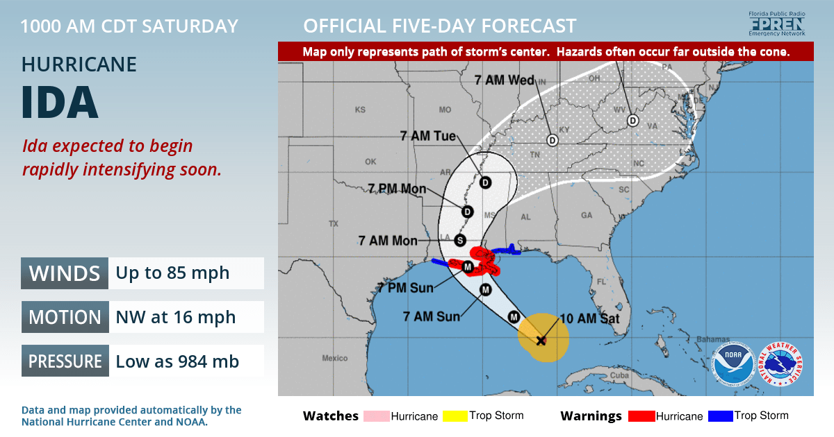 Hurricane Ida Advisory 9 | Florida Storms