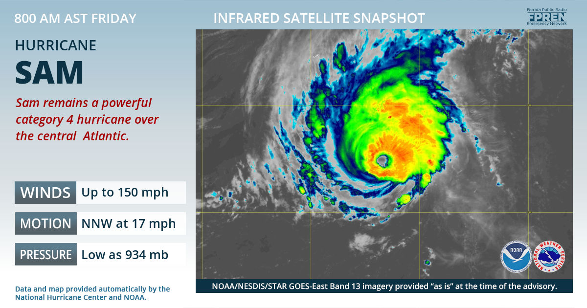 Hurricane Sam Advisory 35A | Florida Storms