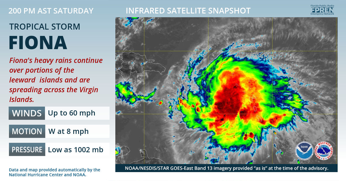 Tropical Storm Fiona Advisory 13A | Florida Storms
