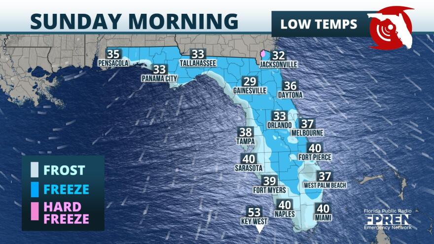 Update- Frigid temperatures each morning this weekend across most of ...