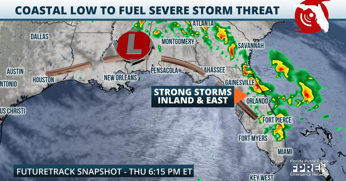 Severe storms, flash flood risk Wednesday night and Thursday | Florida Storms